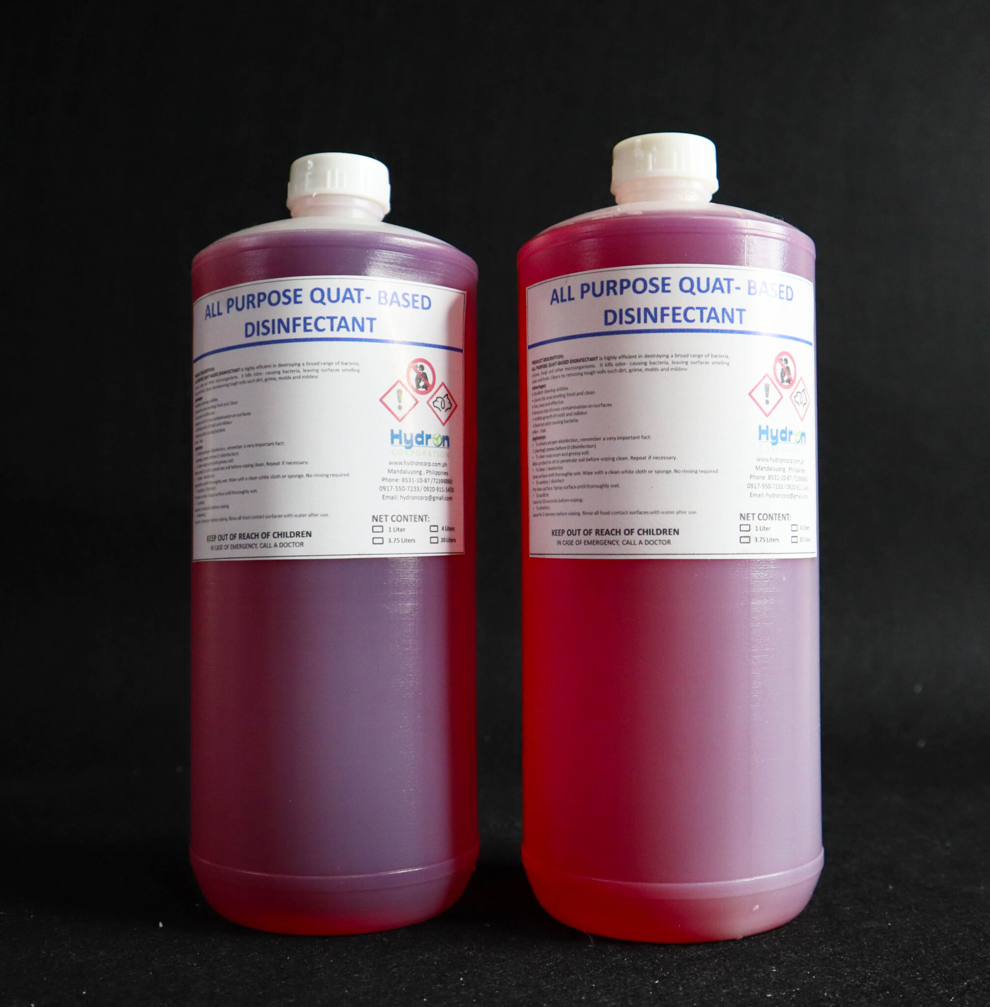 ALL PURPOSE QUAT-BASED DISINFECTANT – 1 Liter - Hydron Corporation