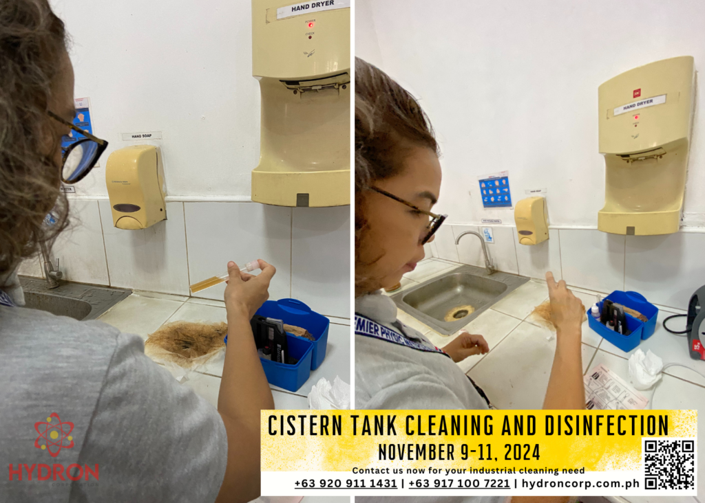 CISTERN TANK CLEANING AND DISINFECTION - Hydron Corporation